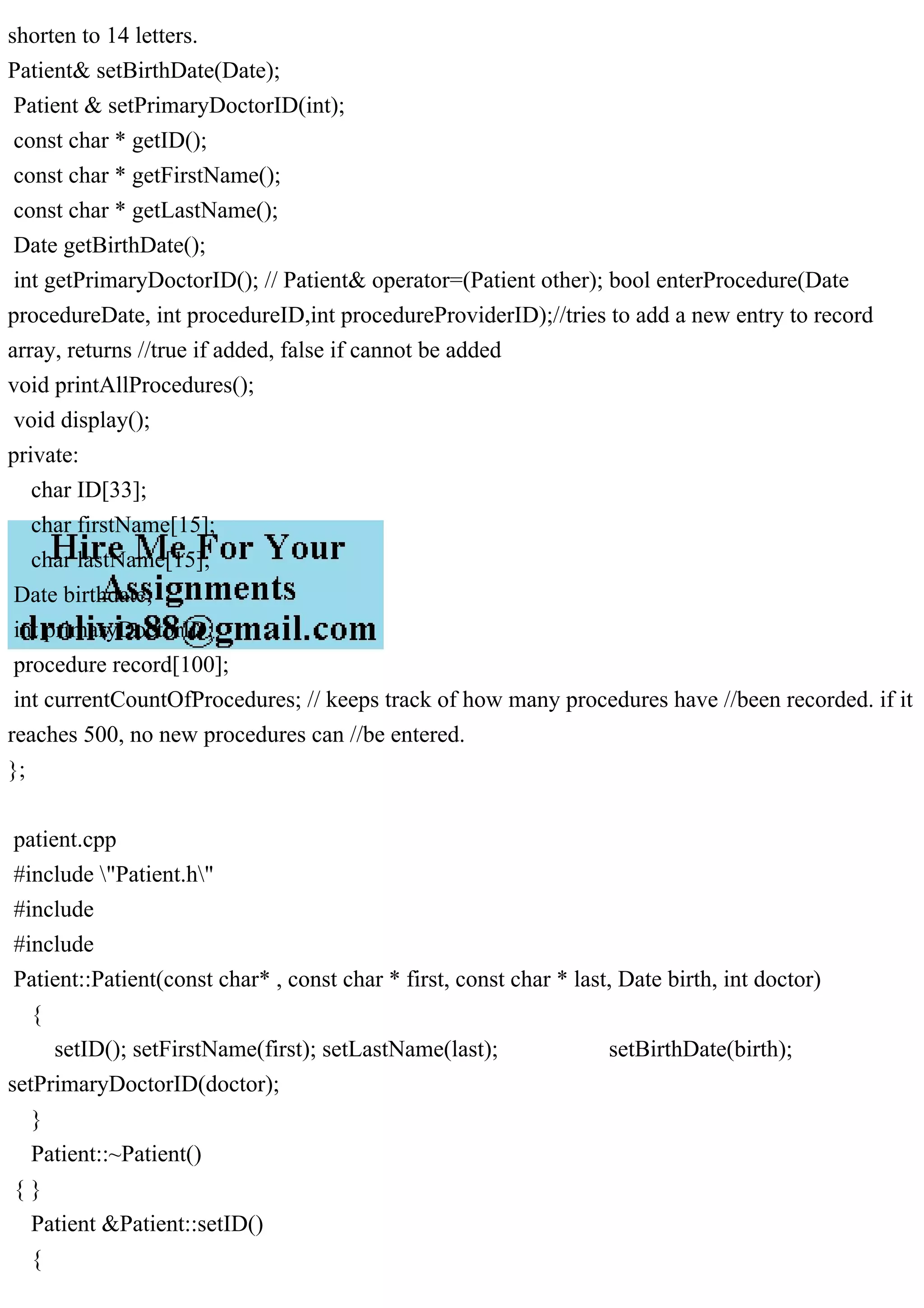 struct procedure { Date dateOfProcedure; int procedureID.pdf