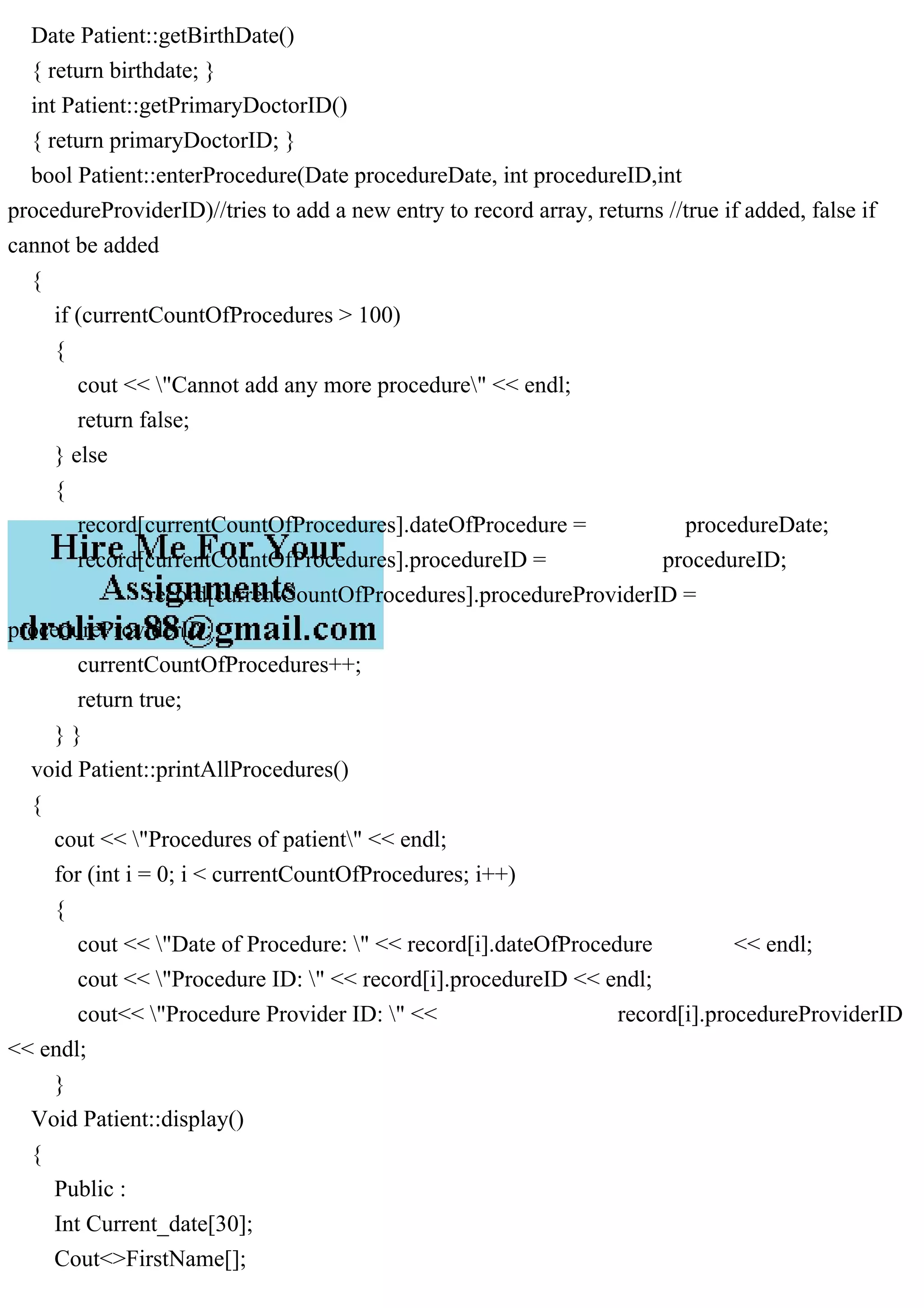 struct procedure { Date dateOfProcedure; int procedureID.pdf