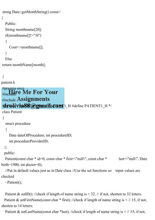 struct procedure { Date dateOfProcedure; int procedureID.pdf