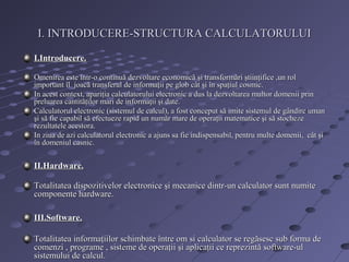 Structura calculatorului cl.5-a | PPT