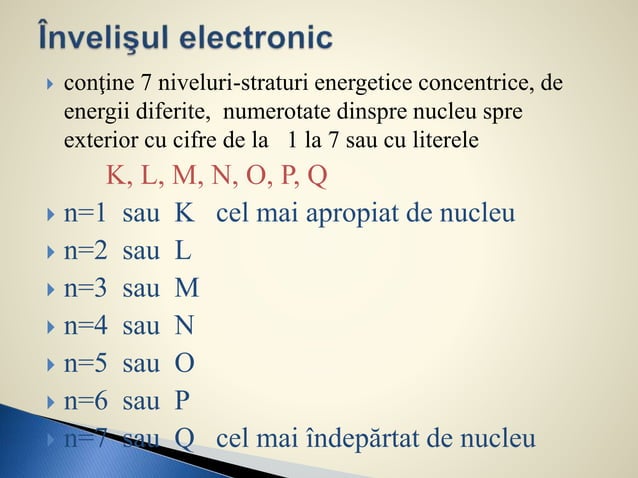 Structura invelisului electronic | PPTX