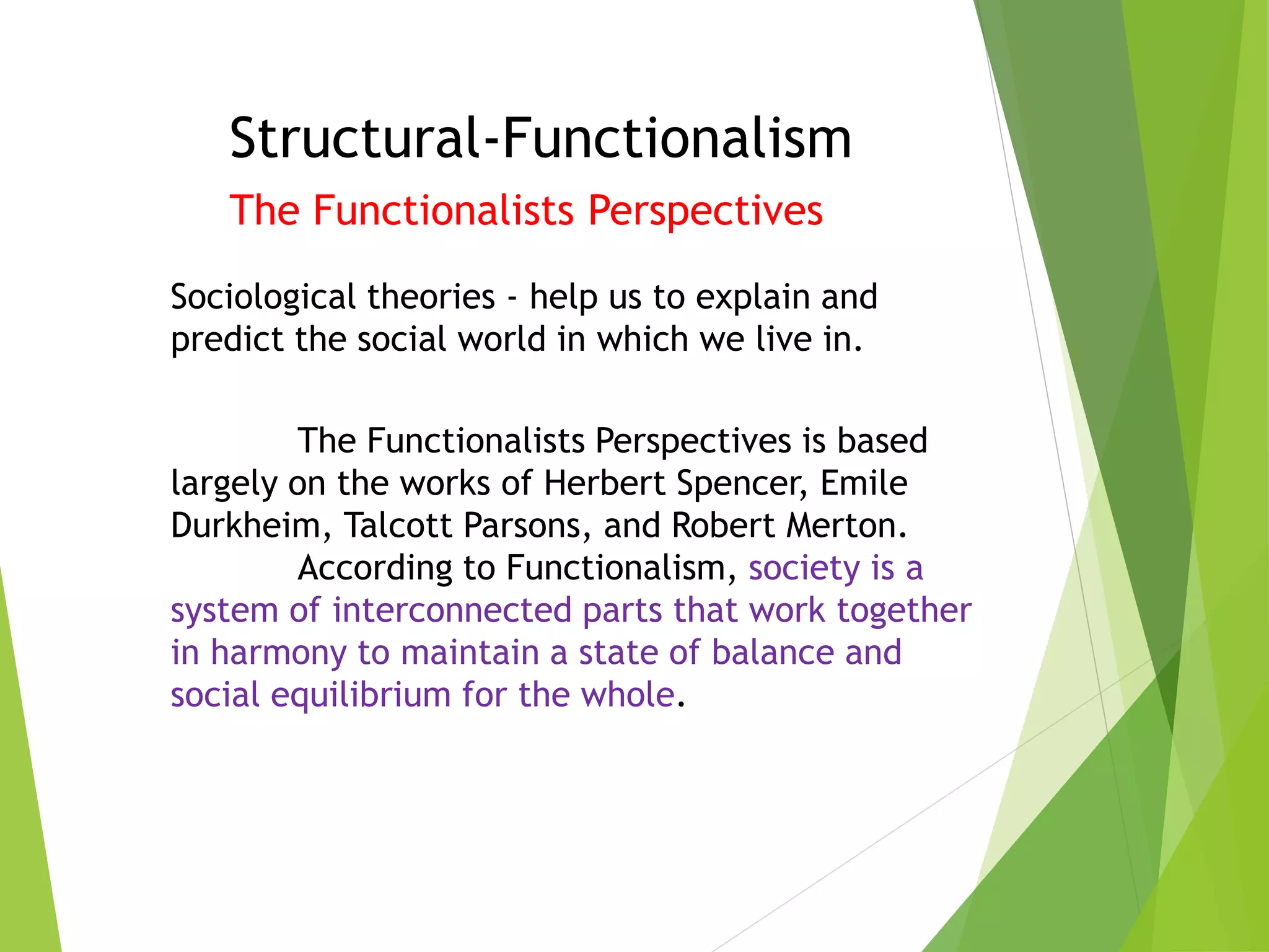 Structural functionalism | PPTX