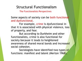 Robert Merton Structural Functionalism Theory