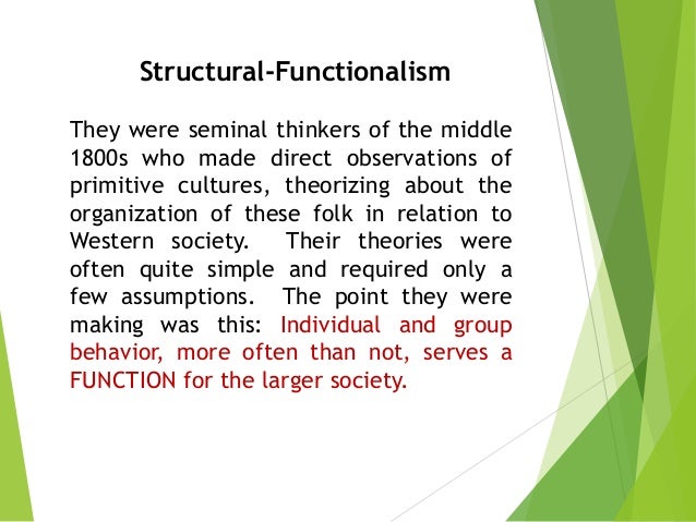 Examples of structural functionalism theory - withkoti
