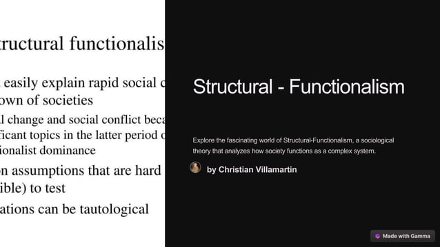 Structural-Functionalism powert point pre | PPTX