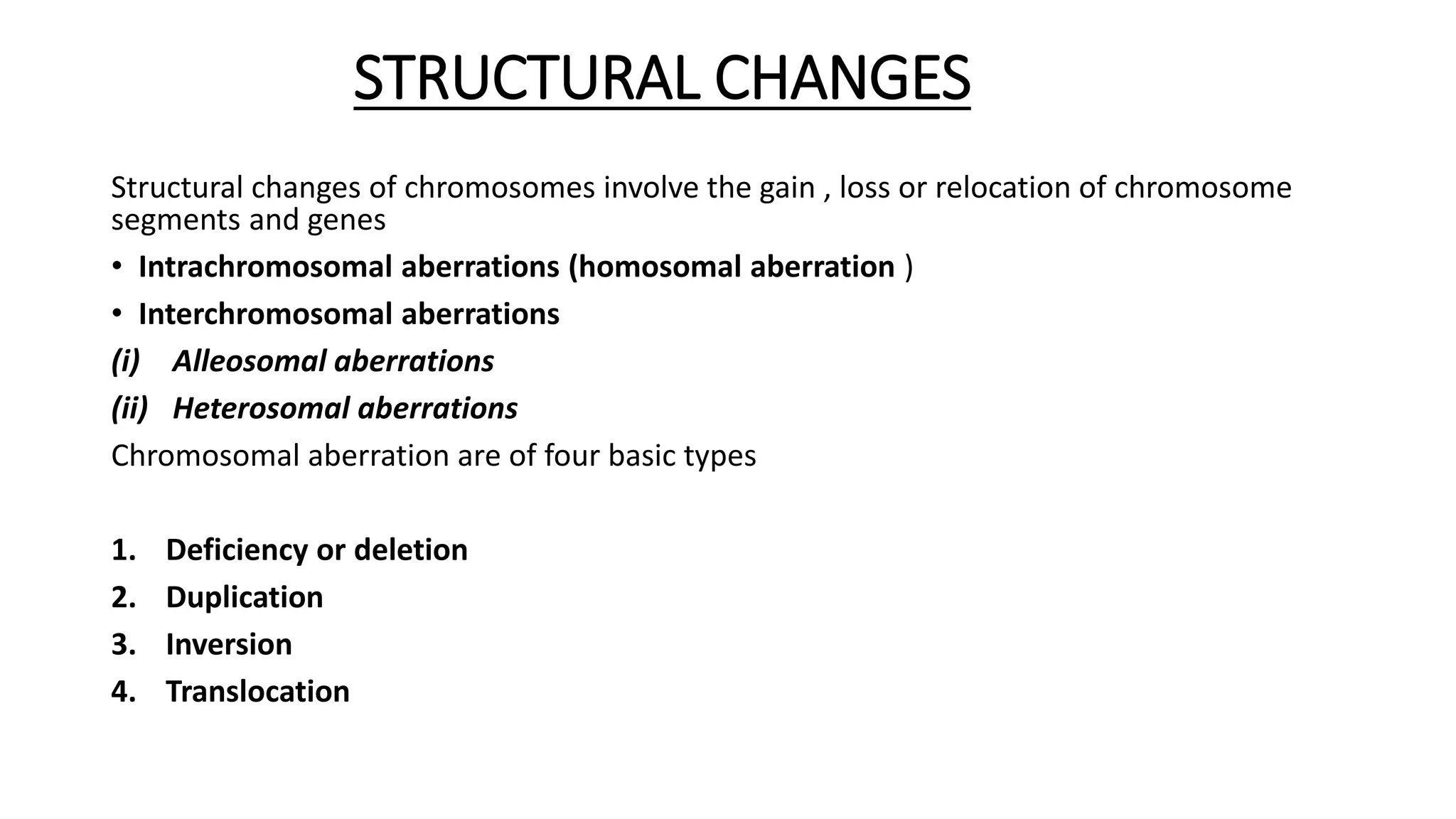 Structural aberrations of chromosomes | PPTX
