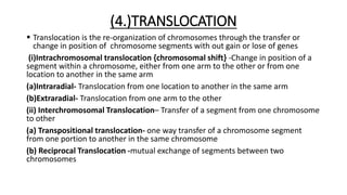 Structural aberrations of chromosomes | PPTX