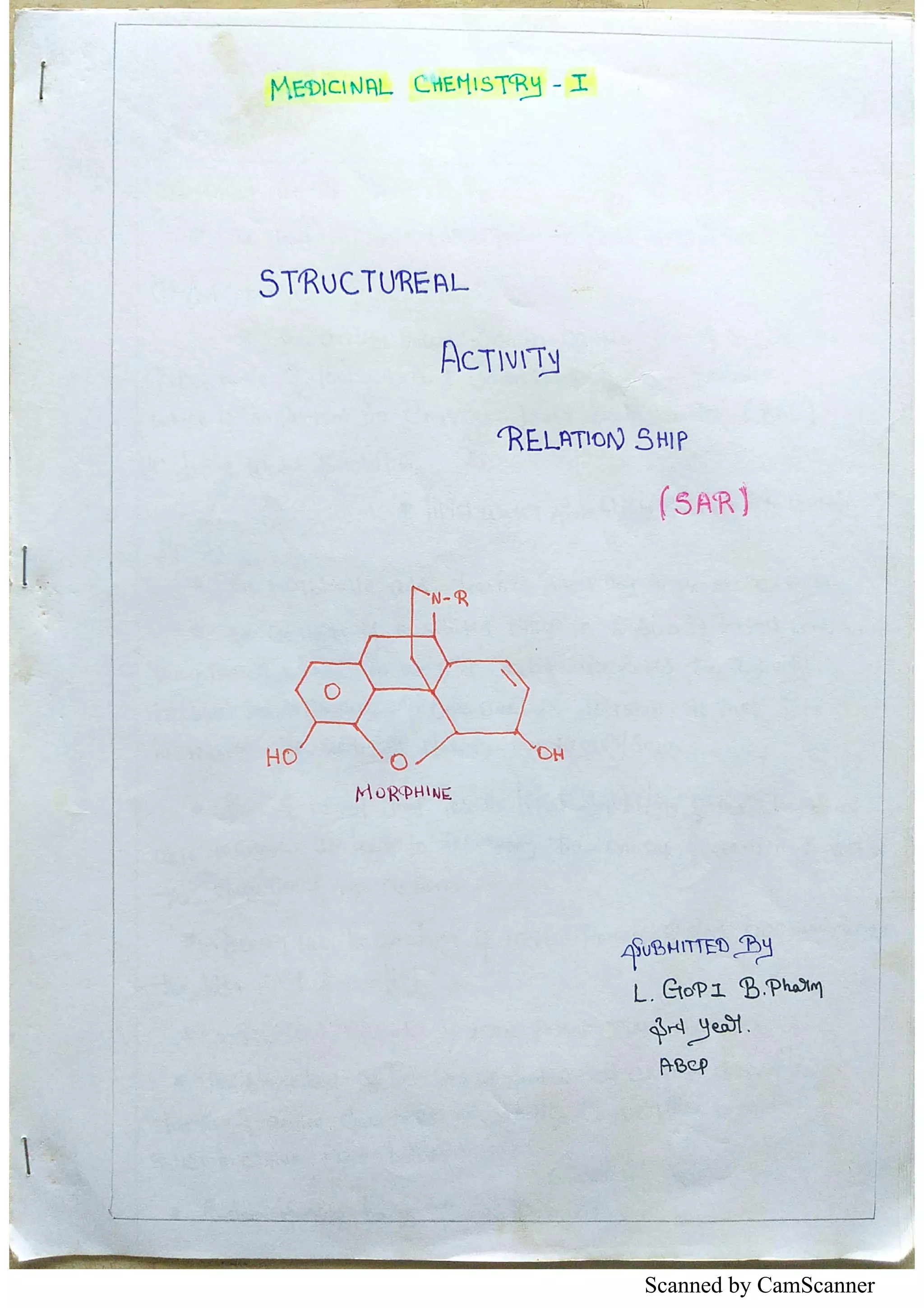Structural activity relationship sar | PDF