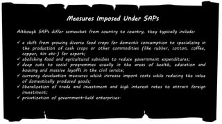 Structural Adjustment Programmes (SAPs) ppt | PDF