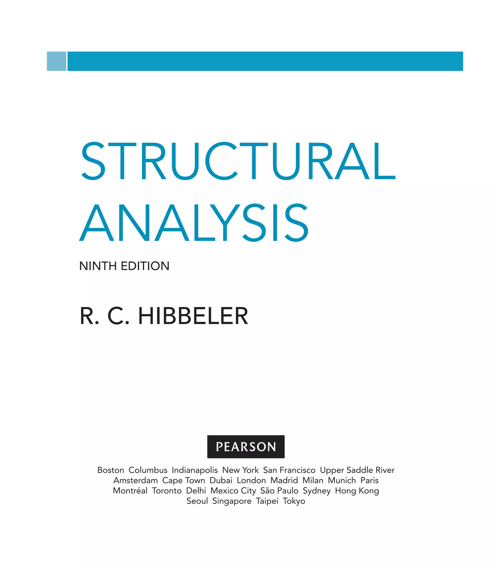 STRUCTURAL ANALYSIS NINTH EDITION R. C. HIBBELER | PDF