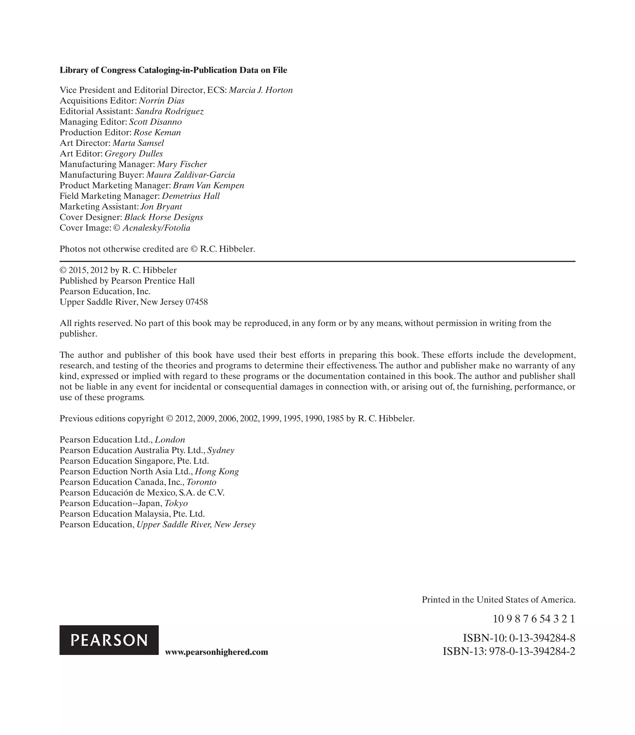 STRUCTURAL ANALYSIS NINTH EDITION R. C. HIBBELER | PDF