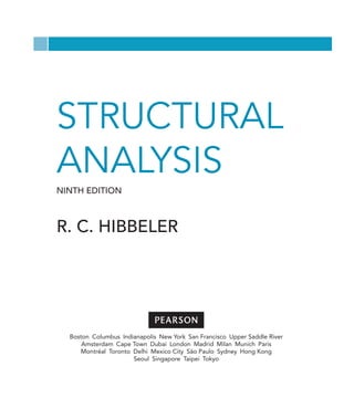 STRUCTURAL ANALYSIS NINTH EDITION R. C. HIBBELER | PDF