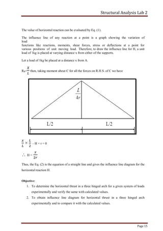 Structural analysis 2 lab manual | PDF
