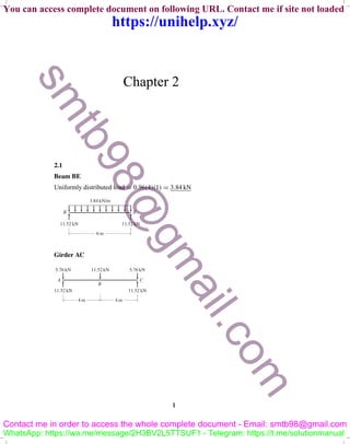Comprehensive Exercise Solutions - Structural Analysis, 6th SI Edition ...