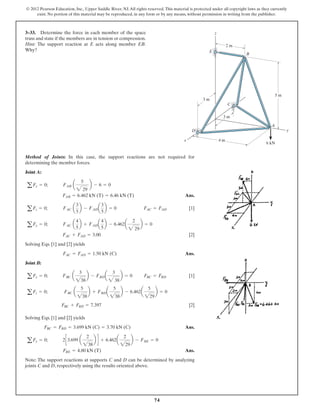 Structural Analysis 8th Edition Solutions Manual | PDF