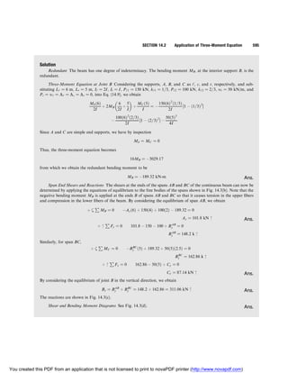 Three-Moment Equation and the Method of Least Work :Structural analysis ...