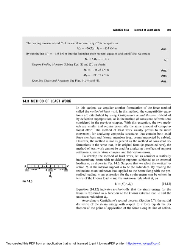 Three-Moment Equation and the Method of Least Work :Structural analysis ...