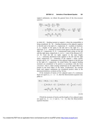 Three-Moment Equation and the Method of Least Work :Structural analysis ...