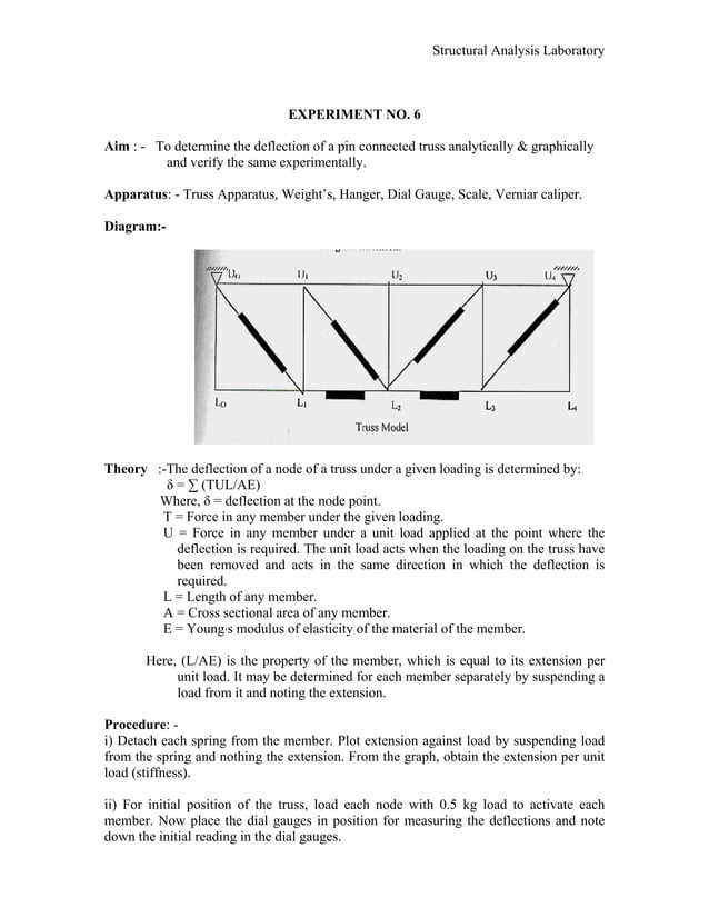 Structural analysis lab | PDF | Physics | Science