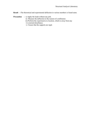 Structural analysis lab | PDF