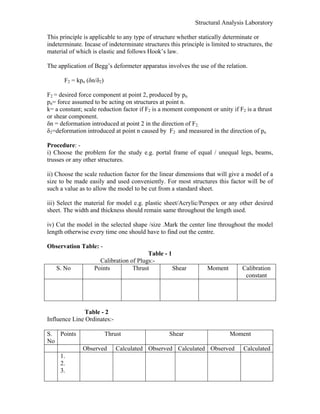 Structural analysis lab | PDF