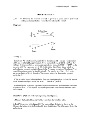 Structural analysis lab | PDF