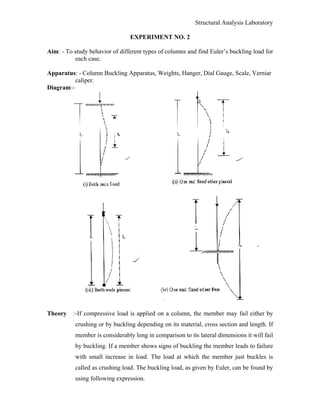 Structural analysis lab | PDF