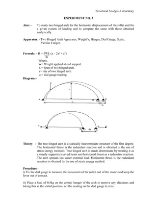 Structural analysis lab | PDF
