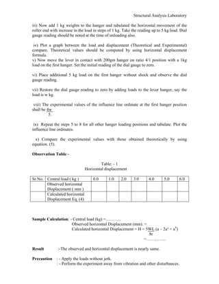 Structural analysis lab | PDF