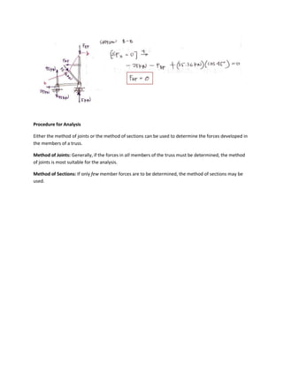 Structural analysis (method of sections) | PDF