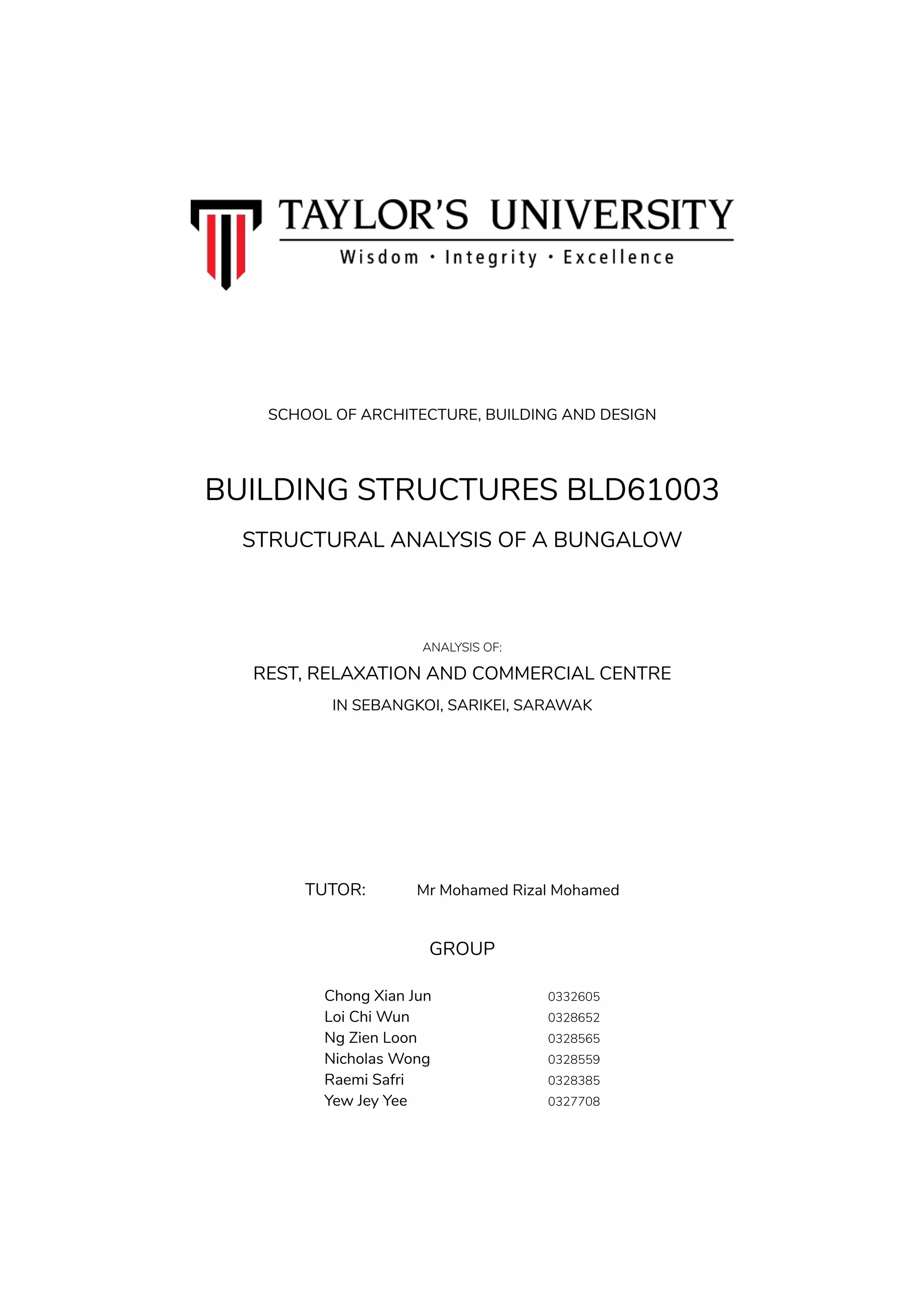 Building Structure : Structural analysis of a bungalow | PDF