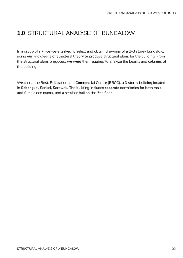 Building Structure : Structural analysis of a bungalow | PDF