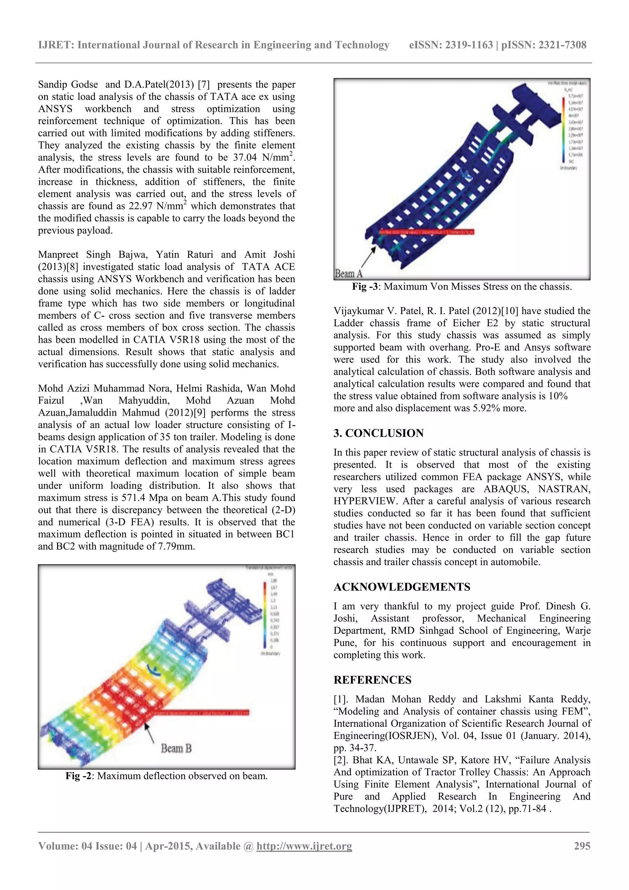 Structural analysis of chassis a review | PDF