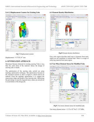 Structural analysis of steering yoke of an automobile | PDF
