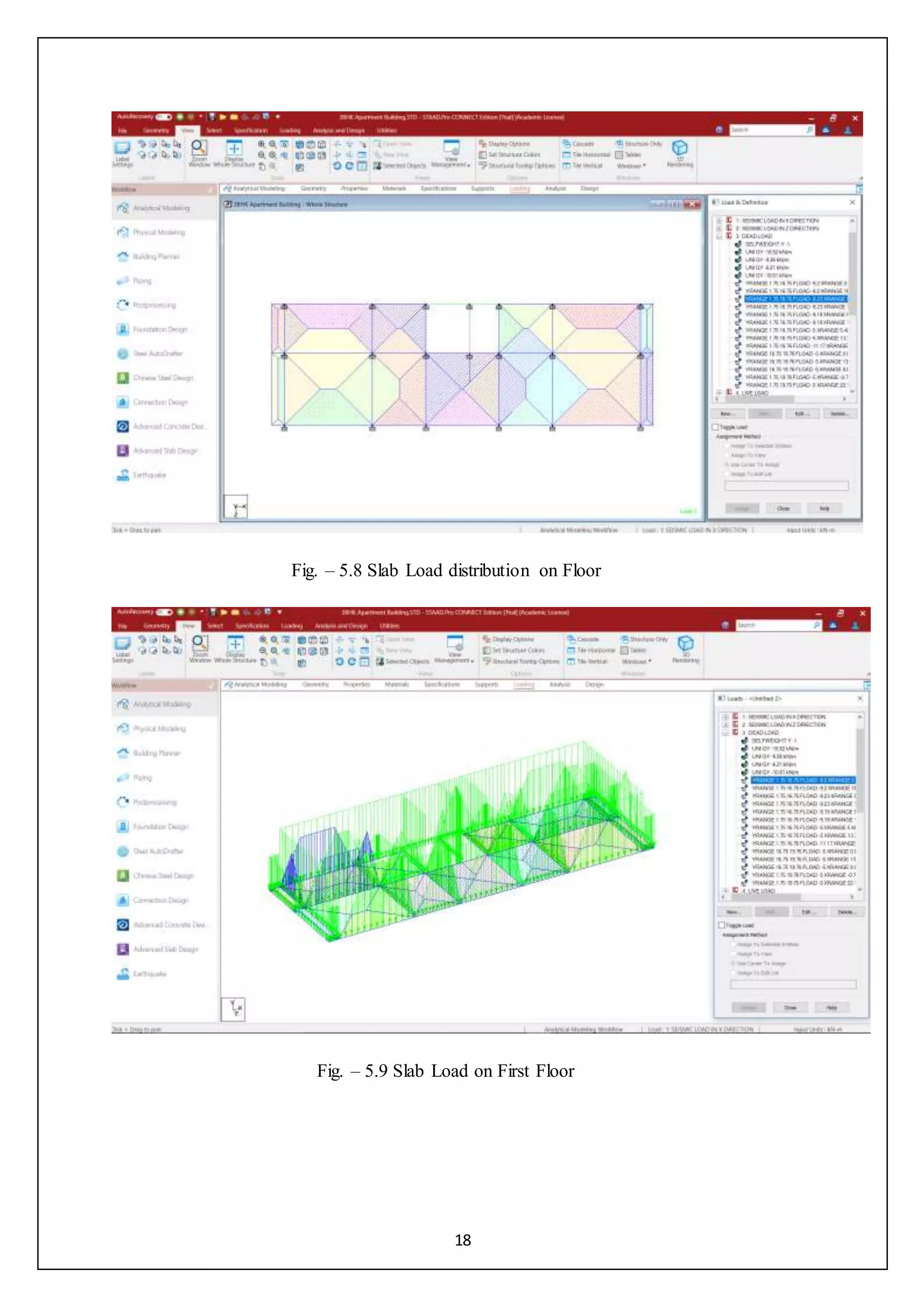 Structural anaysis and design of g + 5 storey building using bentley stadd pro software | DOCX