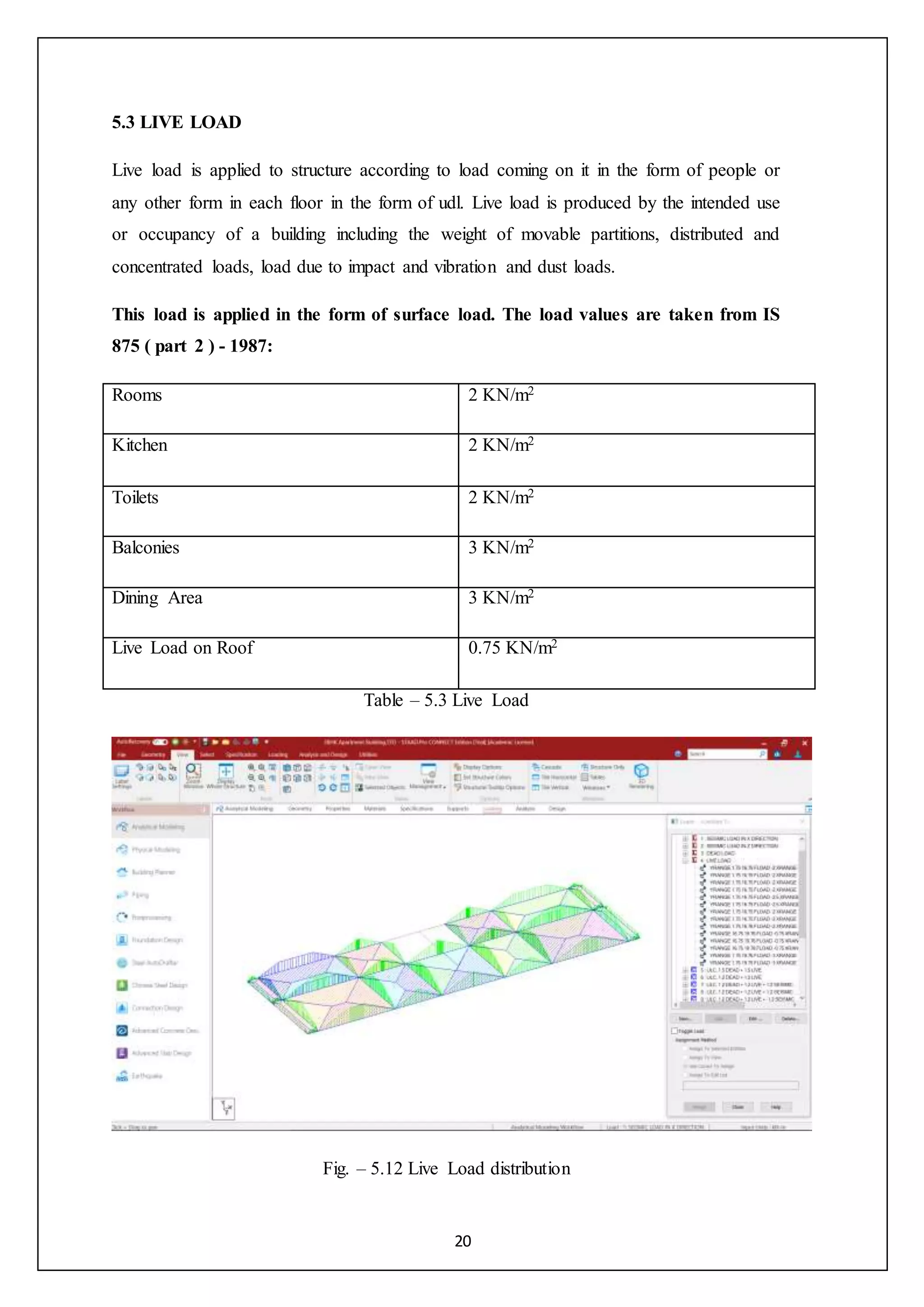 Structural anaysis and design of g + 5 storey building using bentley stadd pro software | DOCX