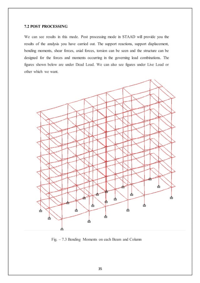 Structural anaysis and design of g + 5 storey building using bentley stadd pro software | DOCX