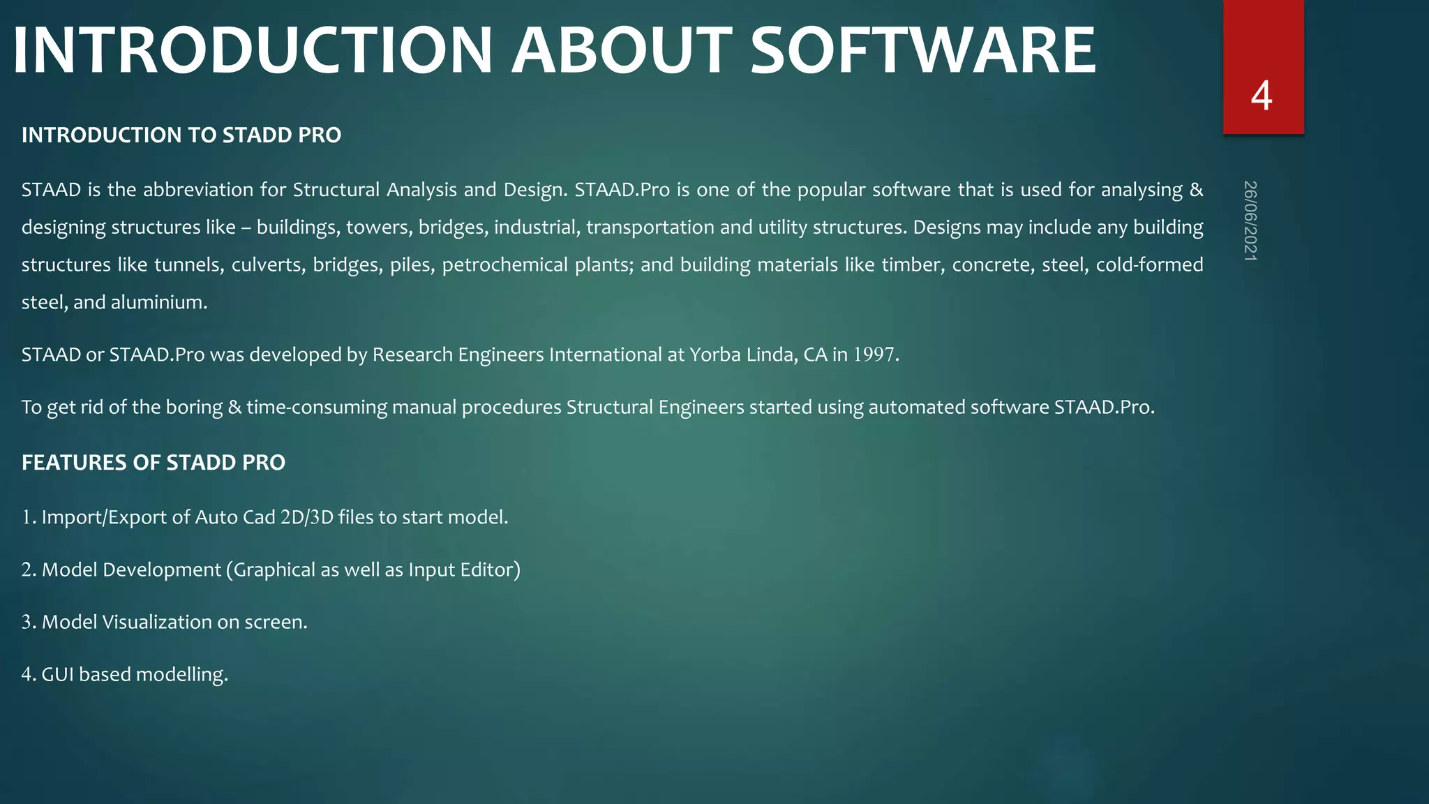 Structural anaysis and design of g + 5 storey building using bentley ...