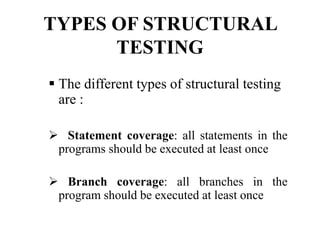 Structural and functional testing | PPTX