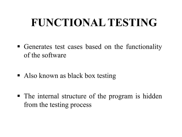 Structural and functional testing | PPTX