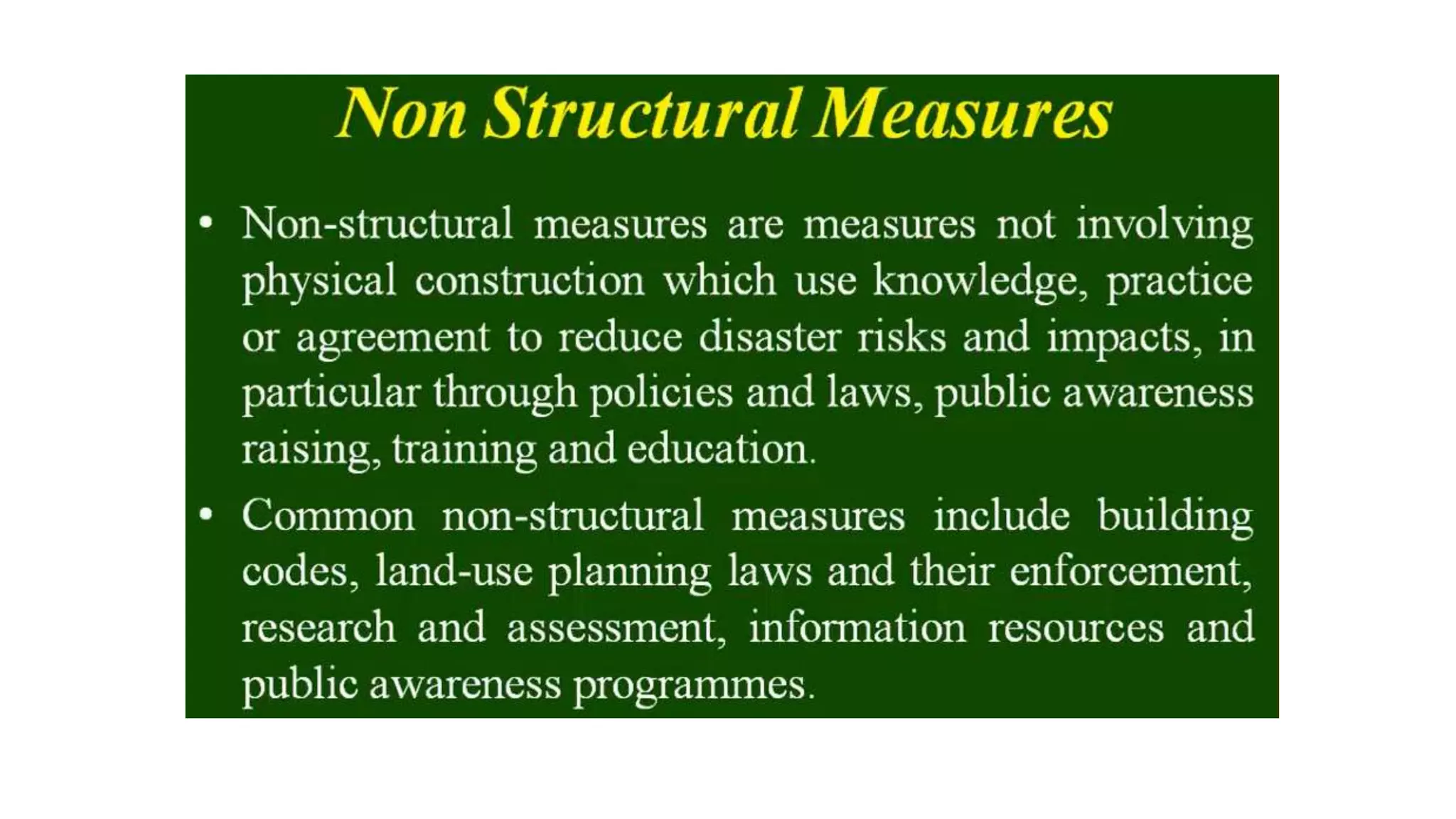 Structural and non structural measures - Disaster Management | PPTX