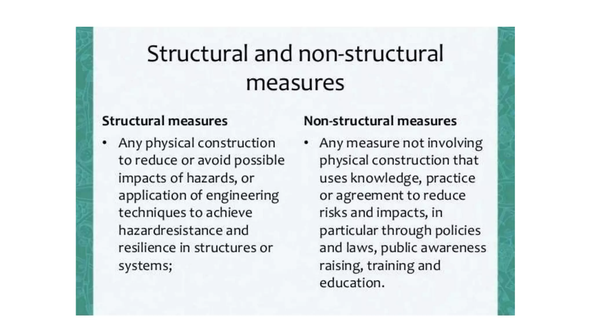 Structural and non structural measures - Disaster Management | PPTX