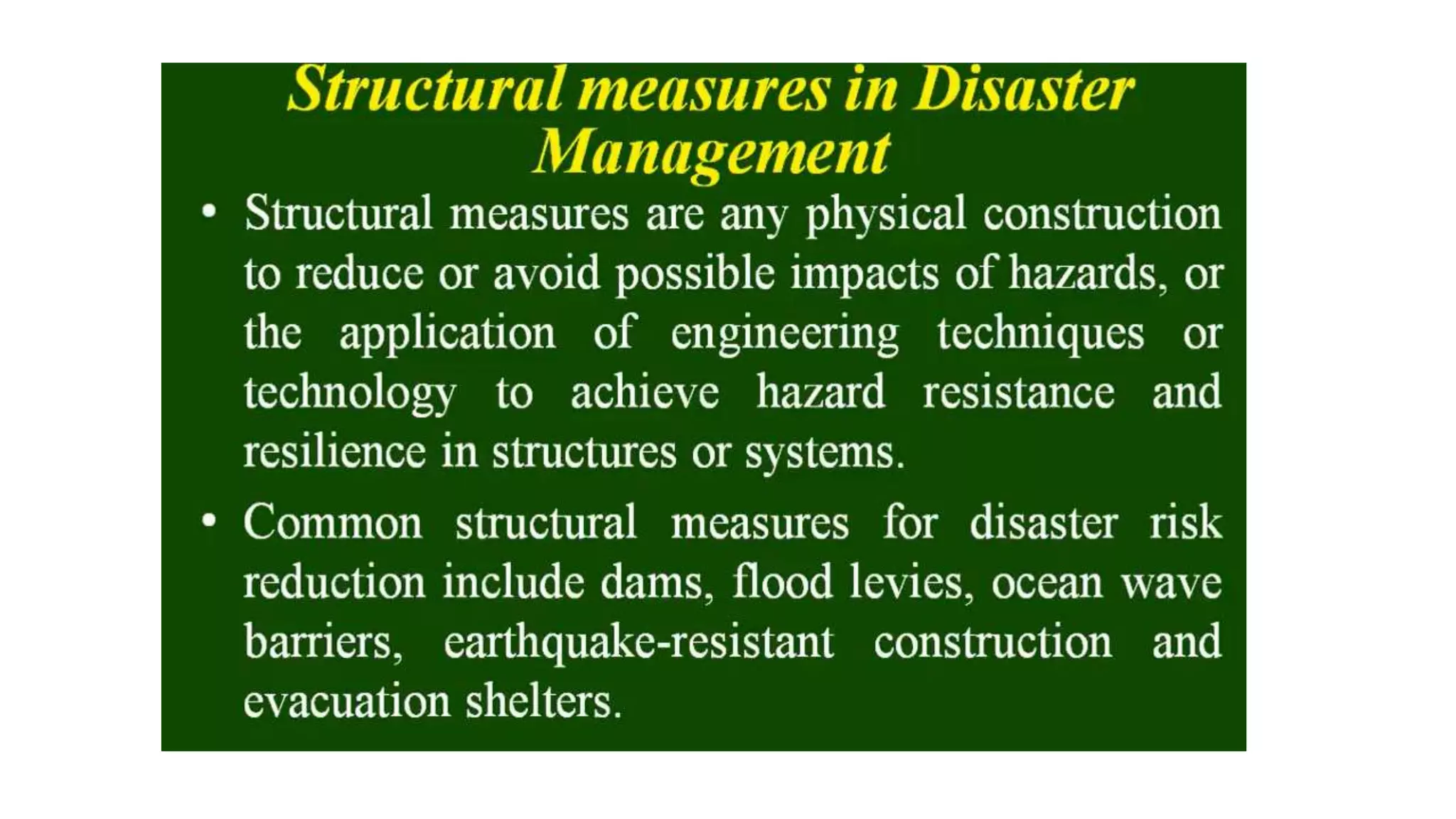 Structural and non structural measures - Disaster Management | PPTX