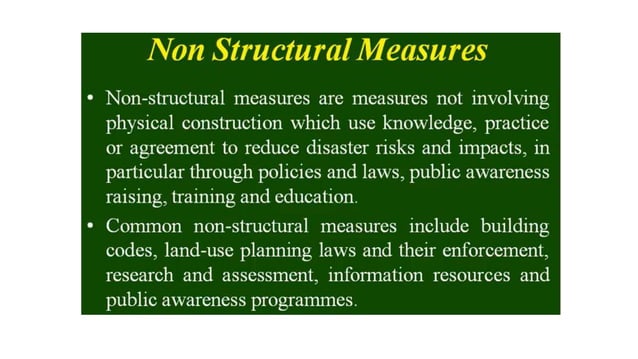 Structural and non structural measures - Disaster Management | PPTX