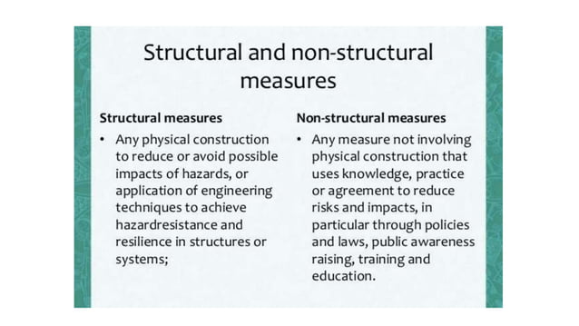 Structural and non structural measures - Disaster Management | PPTX