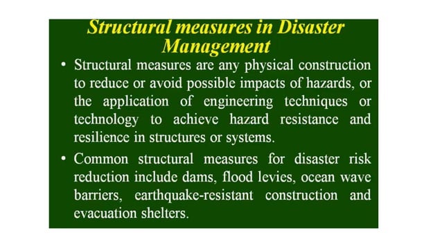 Structural and non structural measures - Disaster Management | PPTX