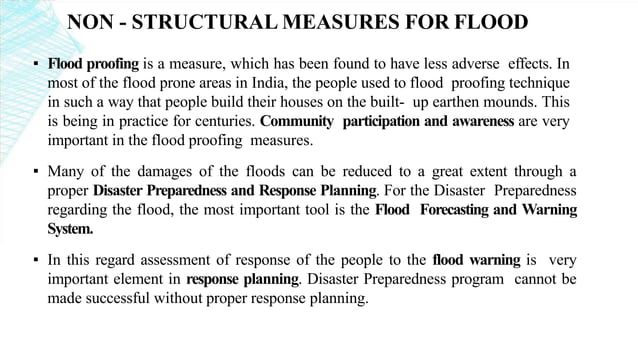 Structural and non structural measures - Disaster Management
