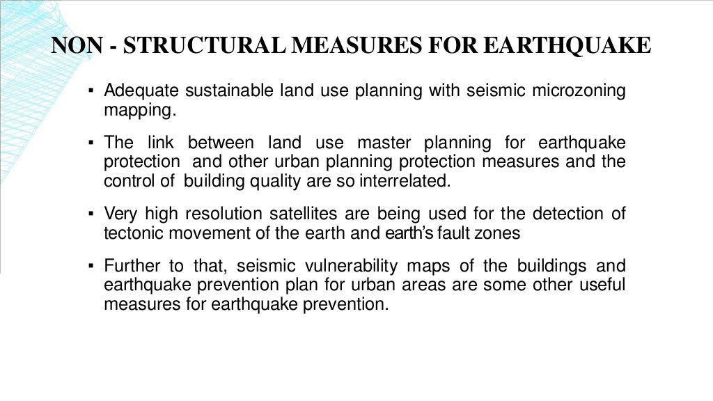 Structural and non structural measures - Disaster Management