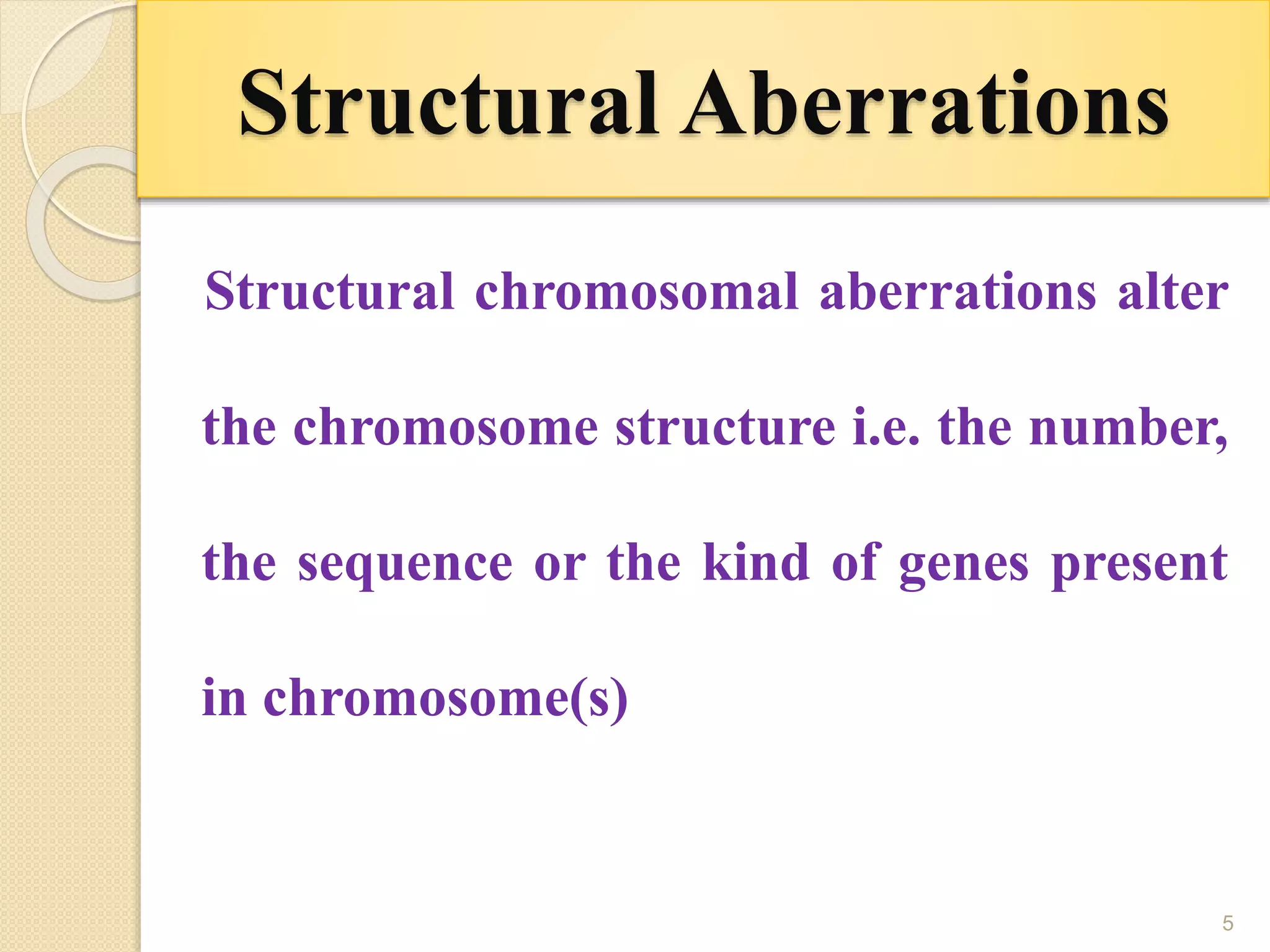 Structural and numerical chromosomal abberations | PPTX