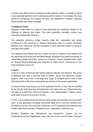 Structural aspects of religion | DOC